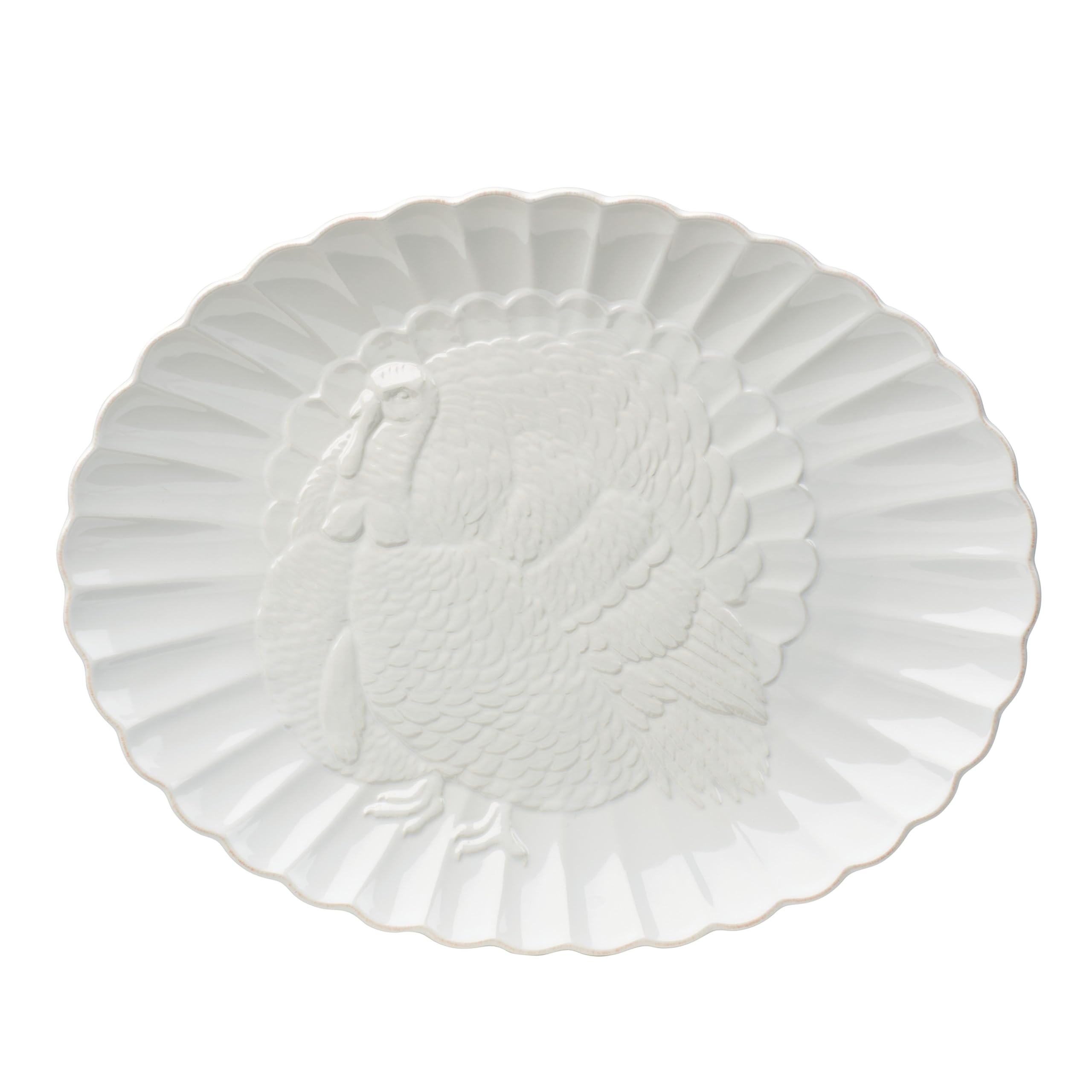 Amazon.com | Lenox French Perle Carved Turkey Platter: Platters