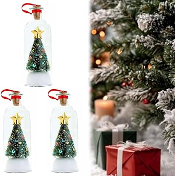 Amazon.com: DPOAL Christmas Tree Message in a Bottle, Recordable ...