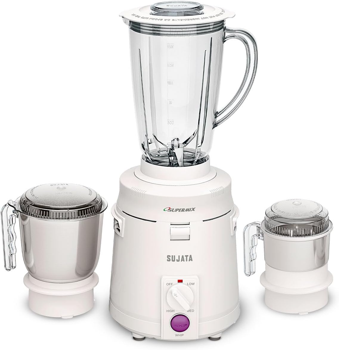Sujata Supermix Mixer Grinder|900 Watts Double Ball Bearing Motor|22000 ...