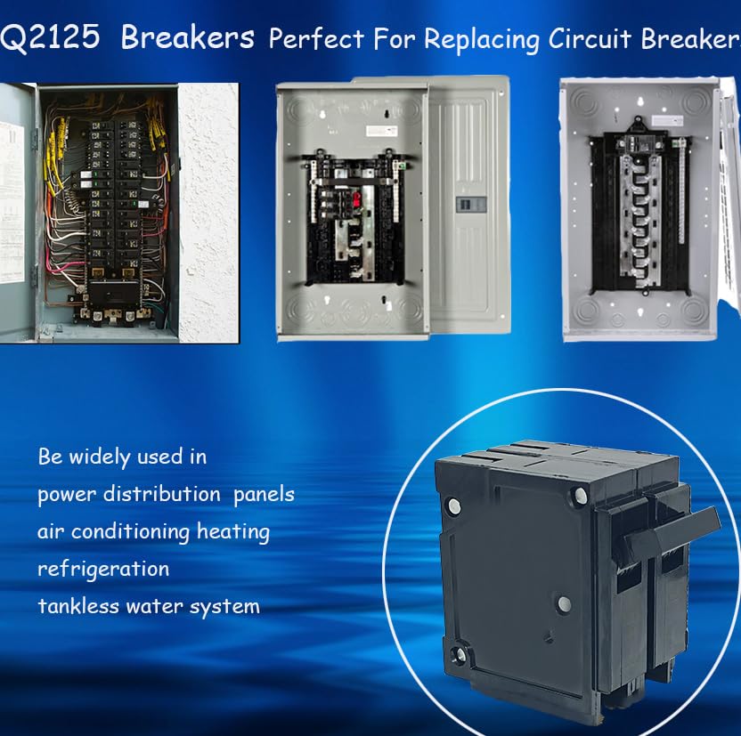 Q2125 Disyuntor de doble polo de 125 amperios, 120240 V, apto para ...