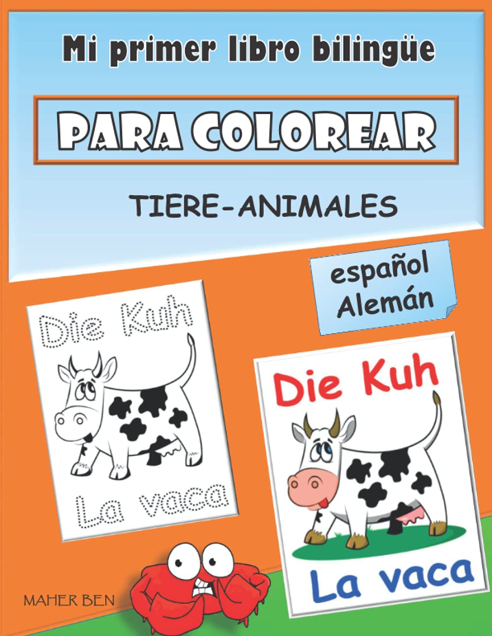 Buy Mi primer libro bilingüe para colorear (Alemán-español) Animales ...