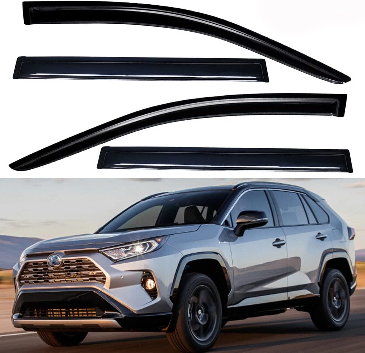 Amazon.com: BOOGADEE Original 4pcs Window Shade, Outside Mount Tape-On ...