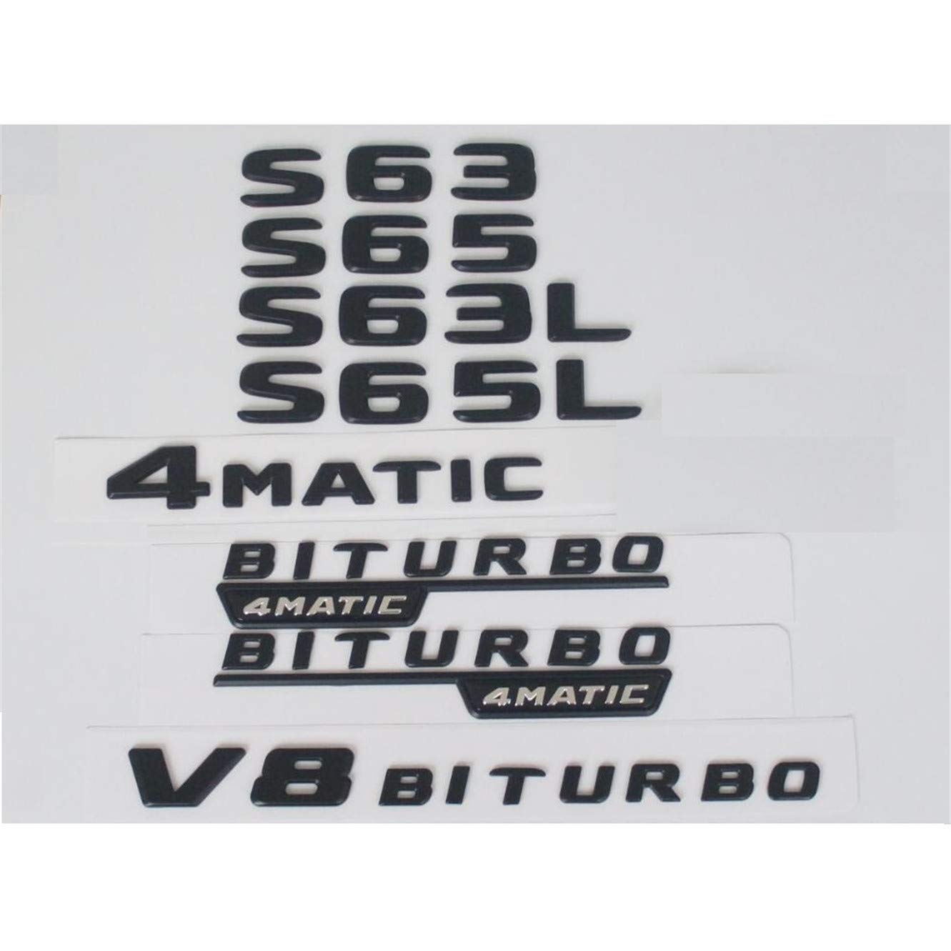 Buy Flat Matte Black Trunk Letters Badge Badges Emblem Emblems Sticker ...