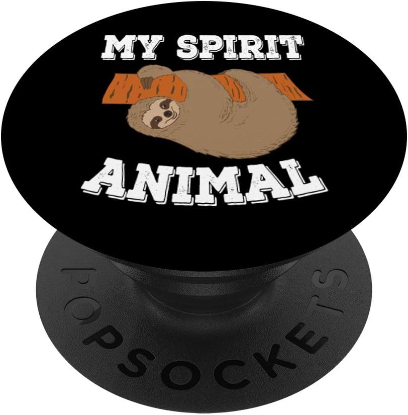 Amazon.com: My Spirit Animal Funny Sloth Animal Tshirt PopSockets Grip ...