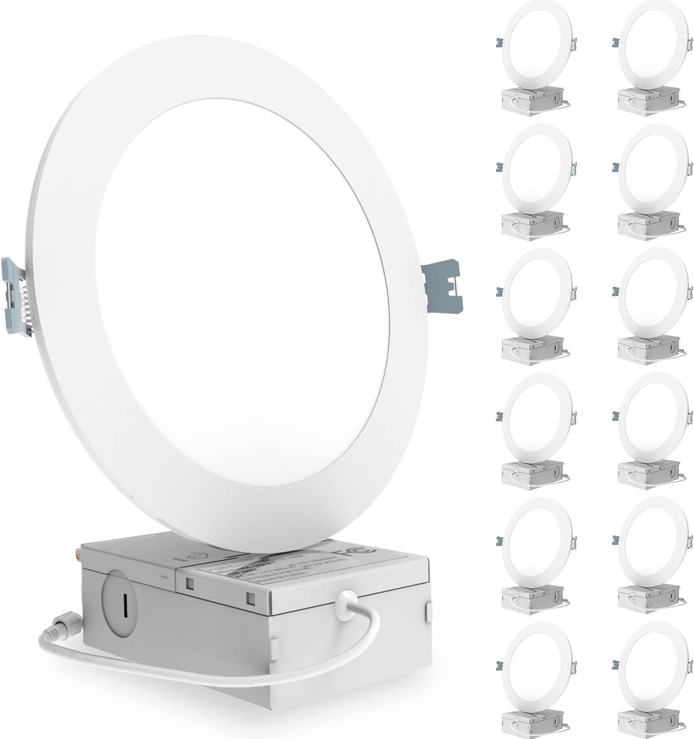 Megatron 3MW Led Pot Lights 4 Inch 12 Pack (4000K-Bright Light) 9W ...