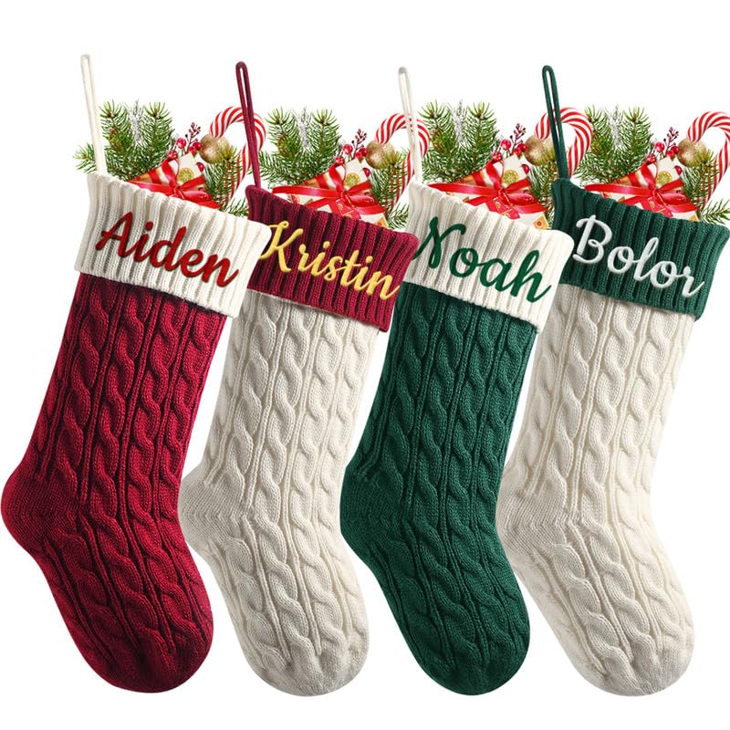 Amazon.com: Personalized Christmas Stockings 18” Large Custom Name ...
