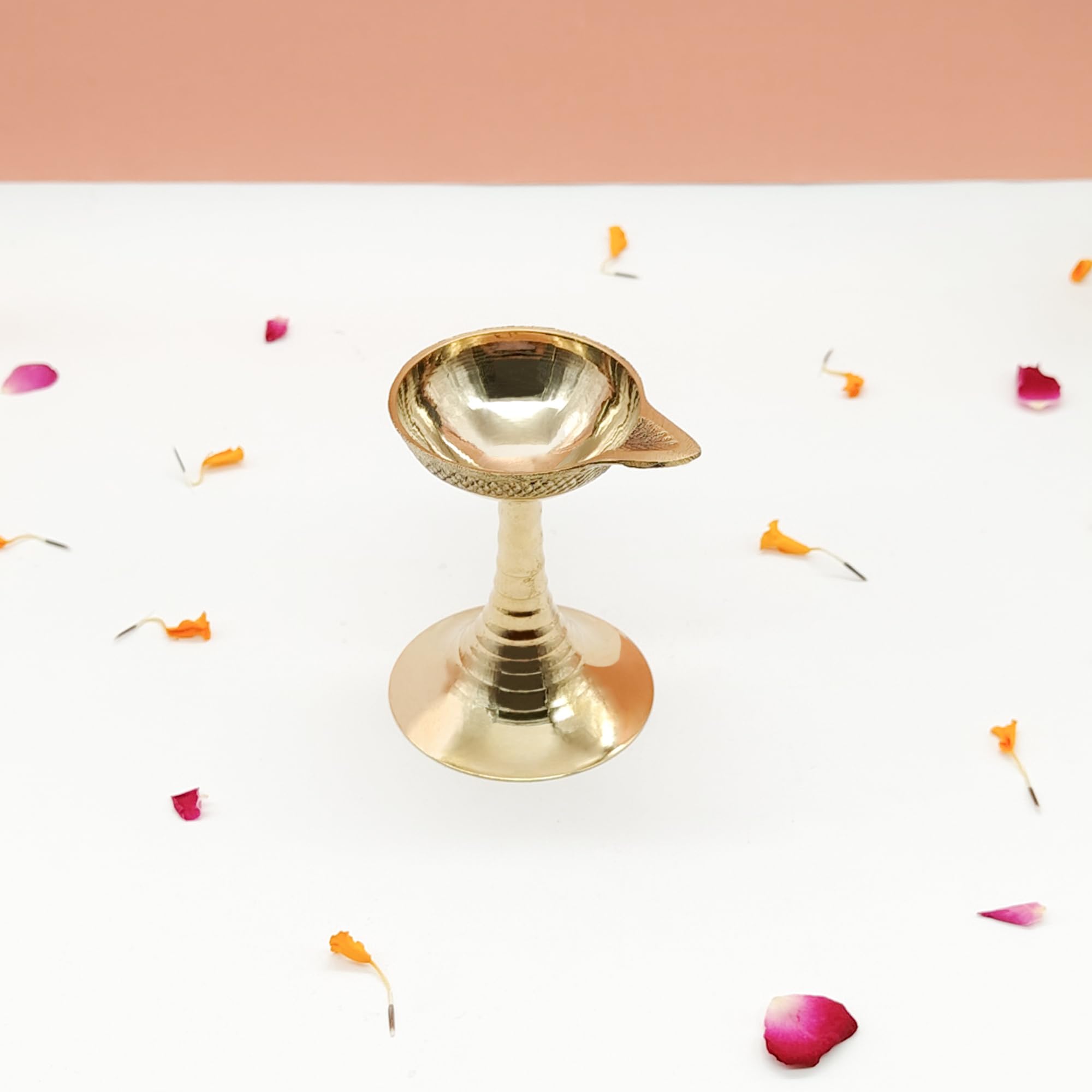 Buy DOKCHAN Handcrafted Pure Brass Akhand Diya for for Puja, Pooja Room ...