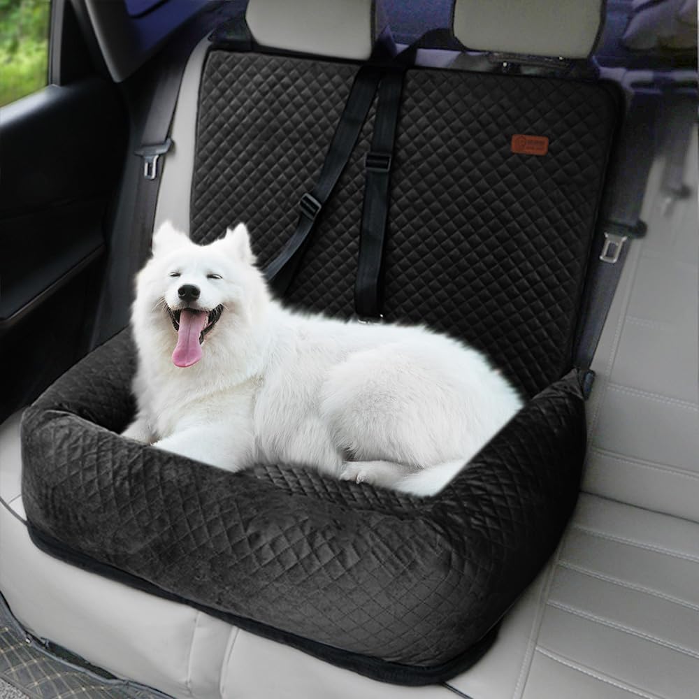 LIFEBEA Dog Car Seat for Large Dogs Car Seat 2 Small Dogs,Dog Car Back ...