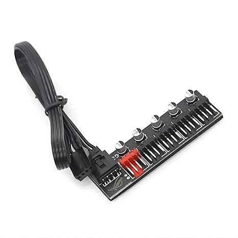 Amazon.com: GELRHONR Chassis Fan Hub,12V 4Pin PWM 5 Way CPU Cooling HUB ...