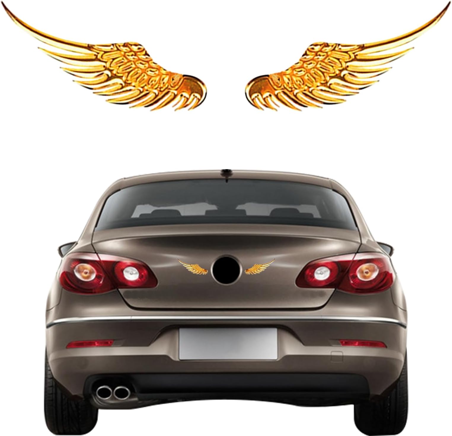 Amazon.com: 2pcs 3D Angel Wings Emblem Auto Car Badge Decals Styling ...