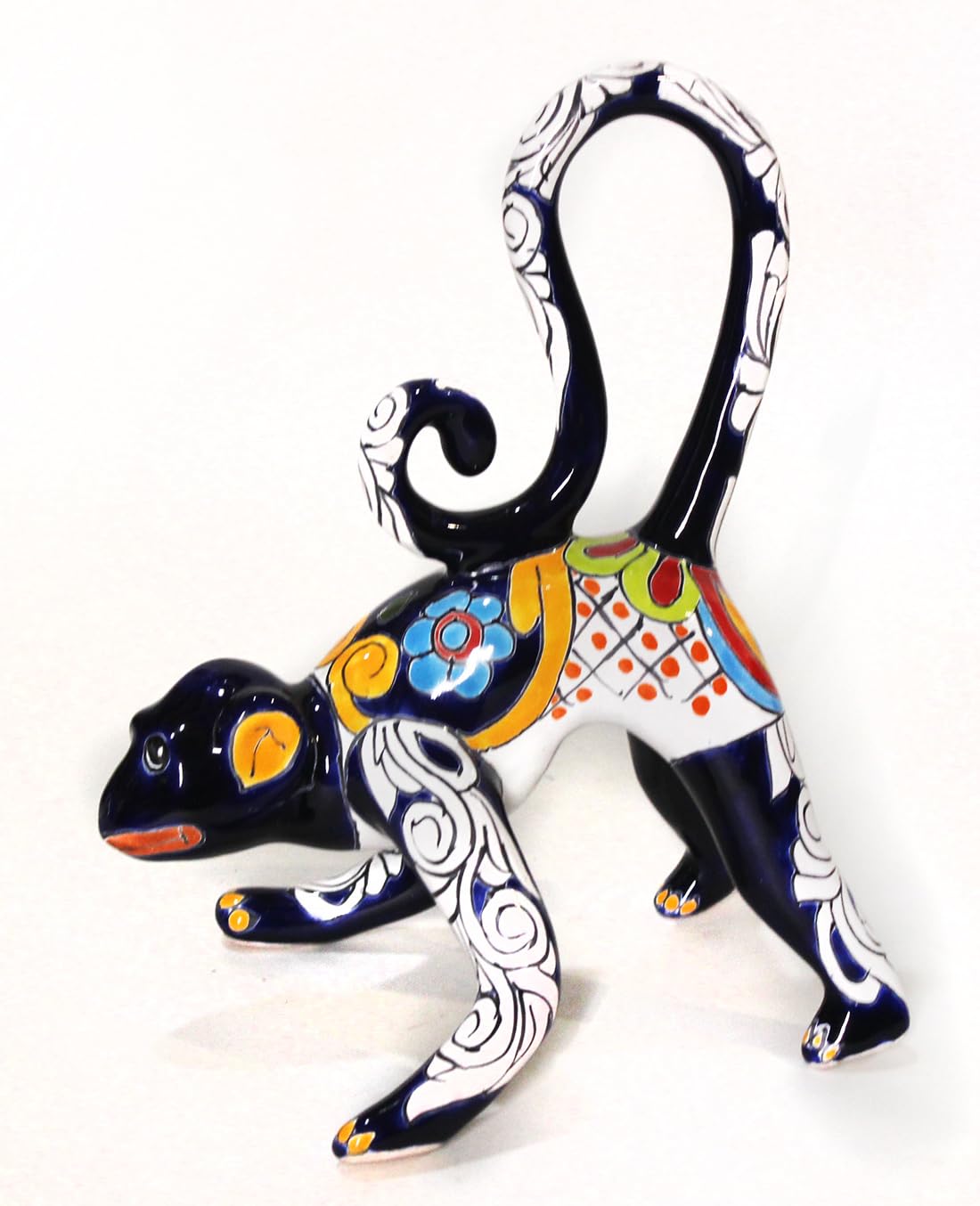 Amazon.com | Tierra Fina Talavera Small Monkey - 10.75" H: Home Garden ...