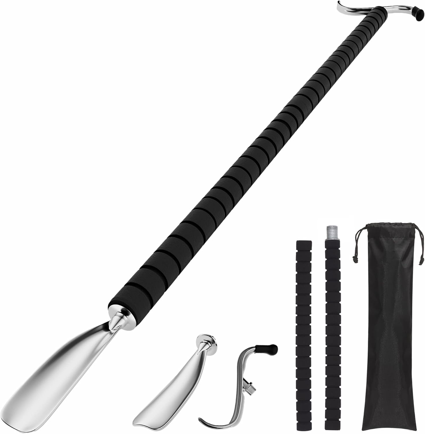Amazon.com: Shoe Horn Long Handle,Dressing Stick,Adjustable Extended ...