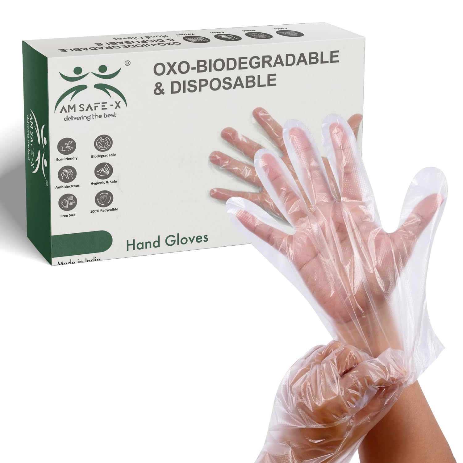 AM SAFE-X delivering the best Disposable Hand Gloves Pack of 200, 100% ...