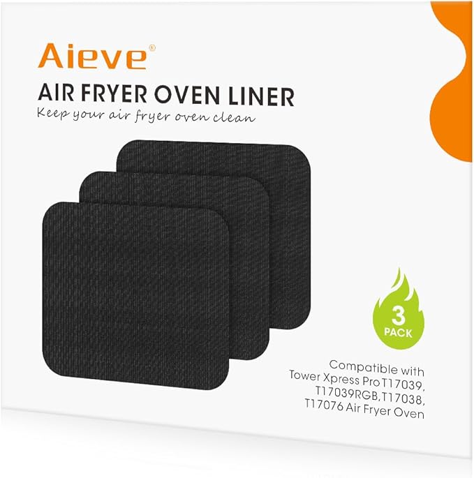 Aieve Air Fryer Oven Liner for Tower, 3 PCS Non-Stick Oven Liners for ...
