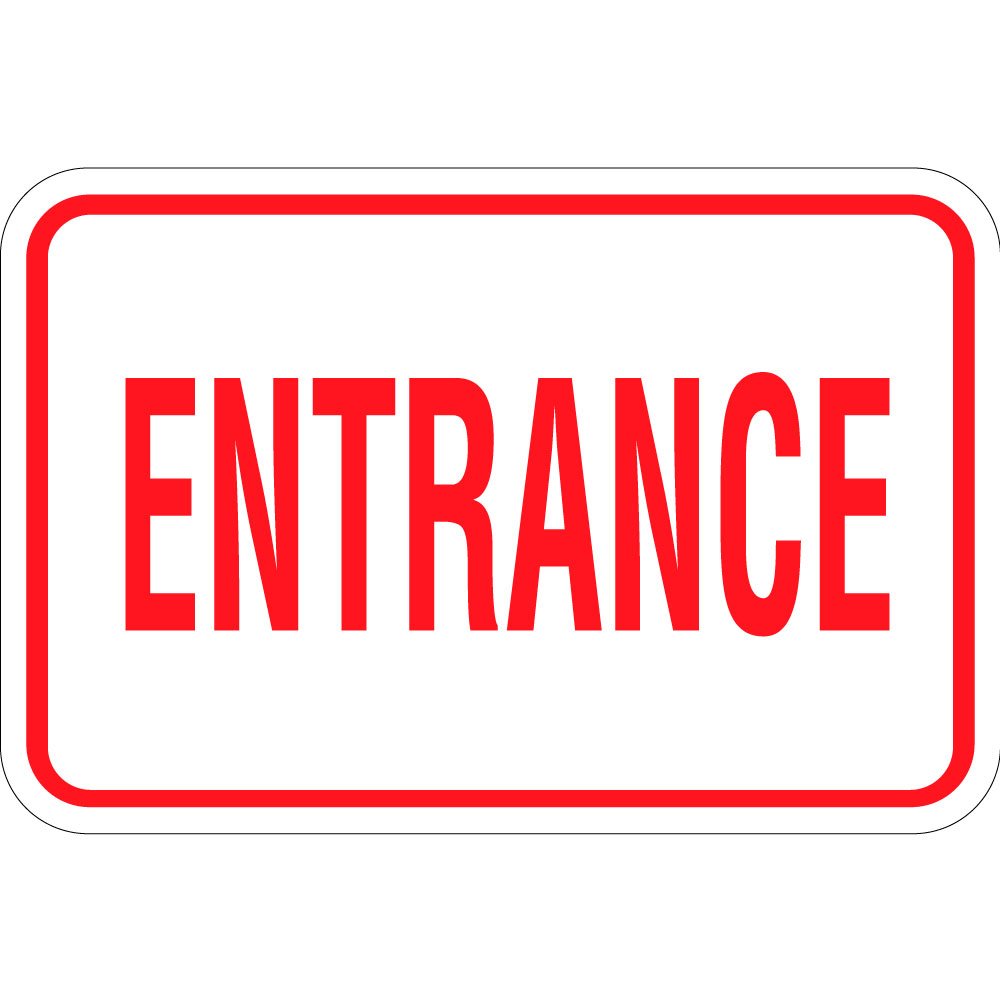 Entrance Sign OSHA Metal Aluminum Sign 10 in x 14 in: Amazon.com ...