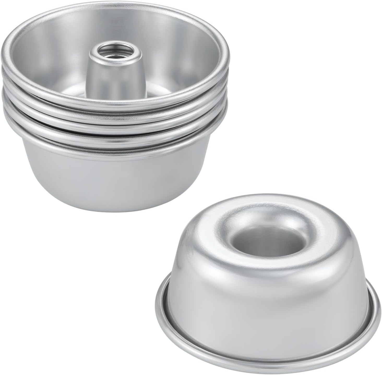 Amazon.com: FOR BAKE Non-Stick 4" Angel Food Pan Set - 6-Pack Aluminum ...