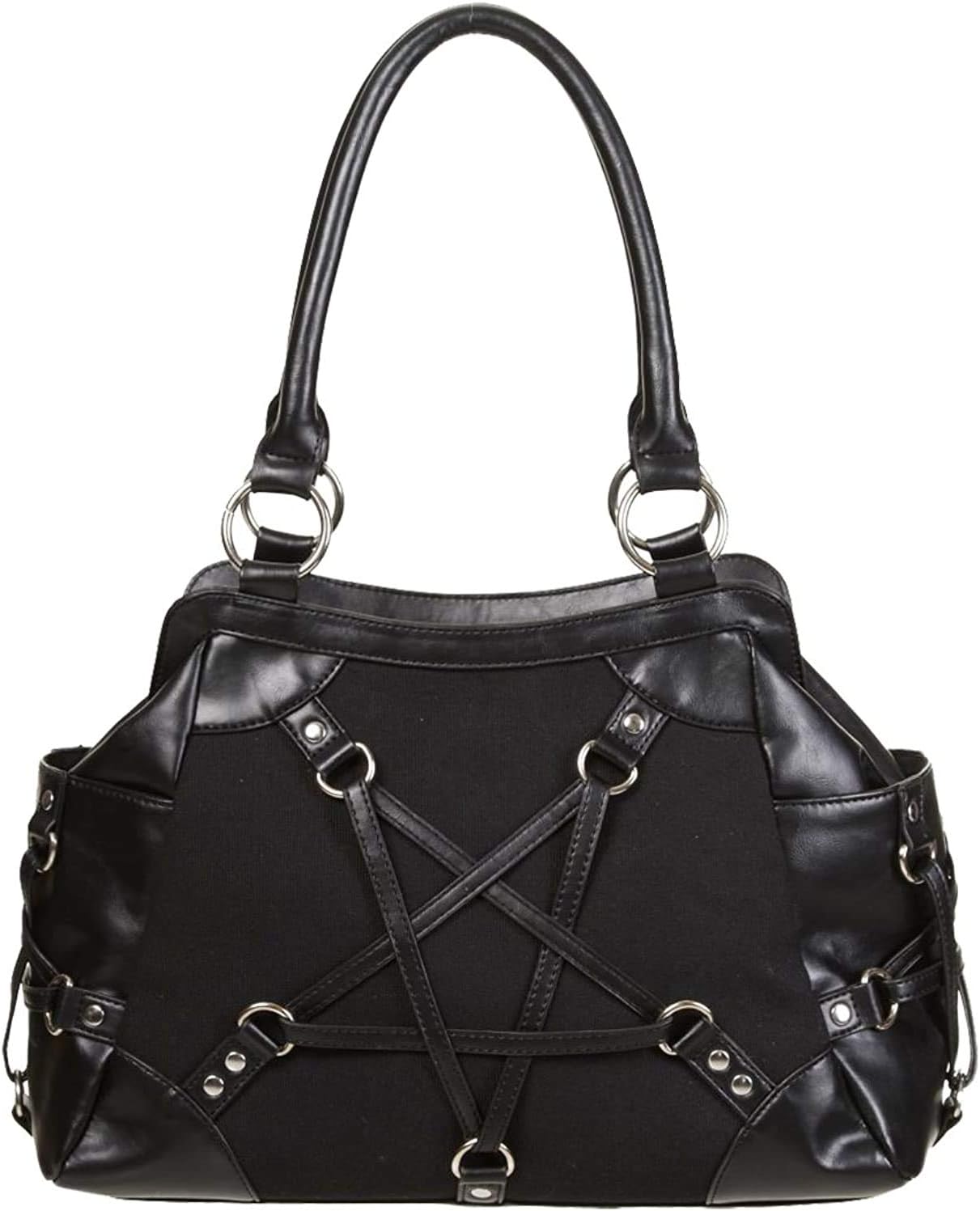 Lost Queen Stand Still Handbag Woven Pentagram Gothic Alternative Purse ...