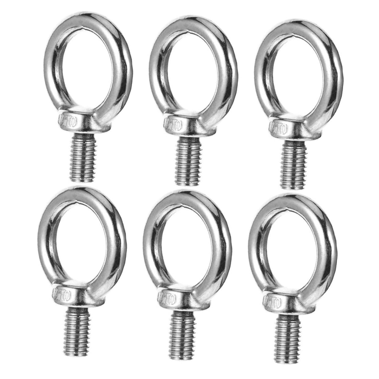 ULTECHNOVO 1set Stainless Steel Eye Screws Eyebolts Nuts Threaded Screw ...