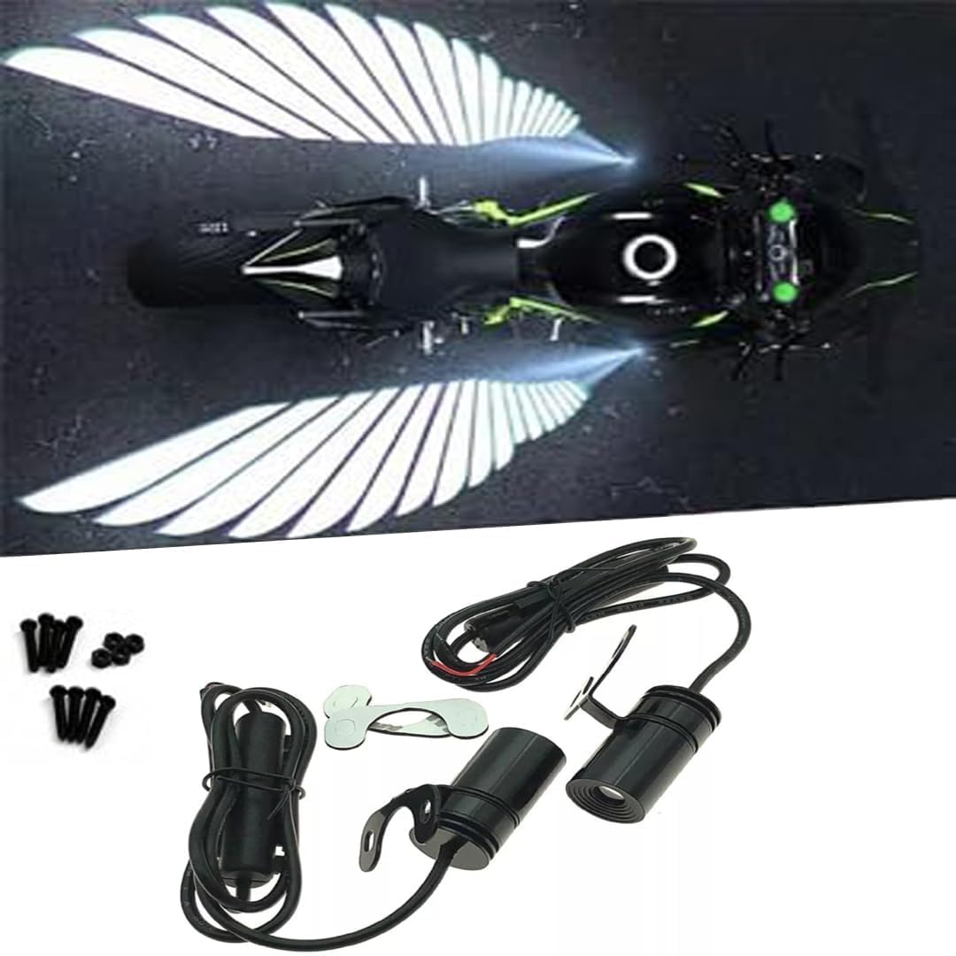 SHOP4U Waterproof Led Angel Eye Catching Wings Style Light - Universal ...
