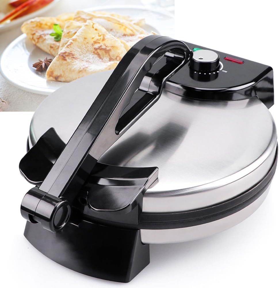 Portable Electric Crepe Maker, 1800W Automatic Non-Stick Pancake Maker ...