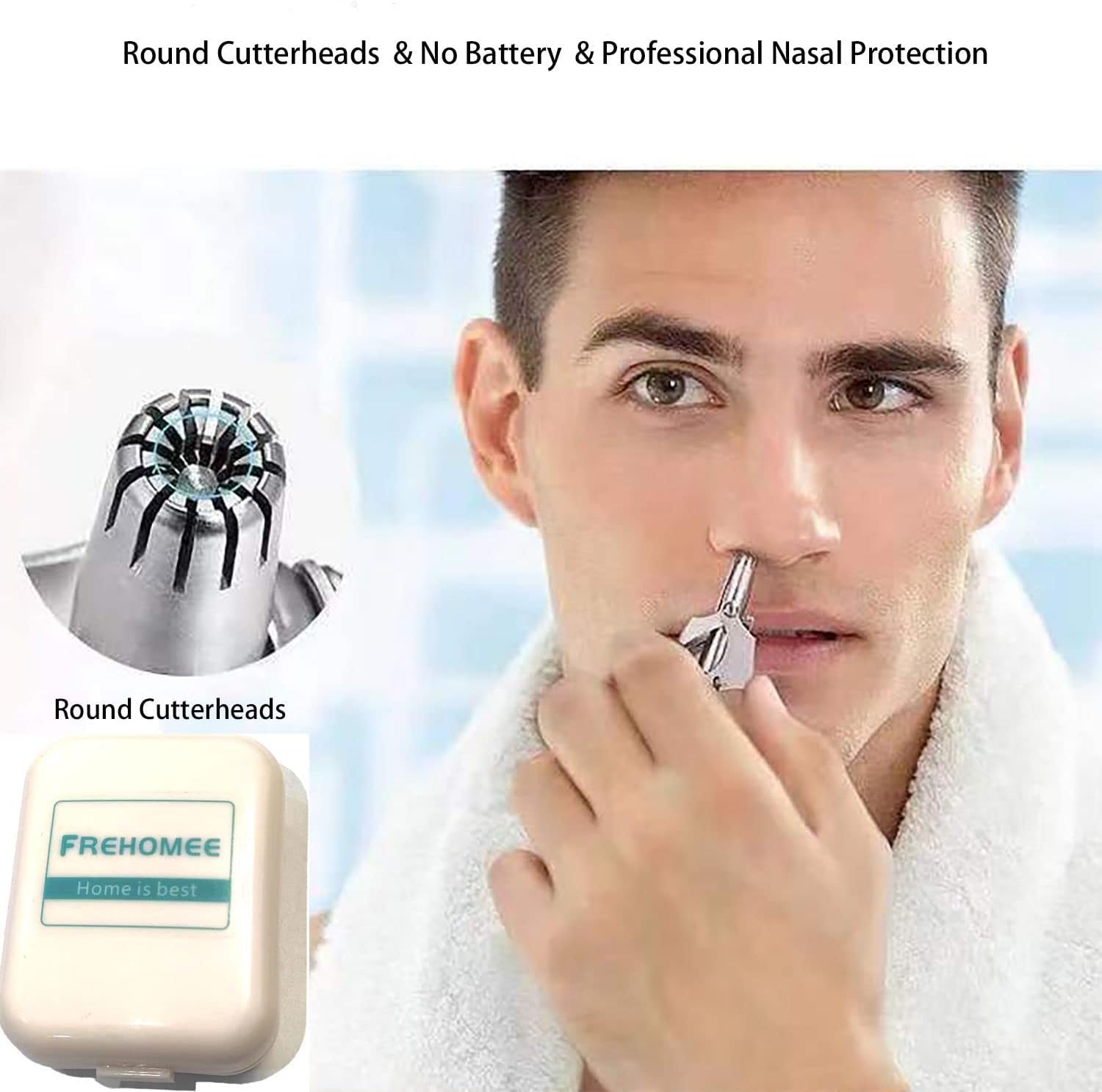 Nose Hair Trimmer for Man & Woman,No Battery Required,Trimmer for Nose ...