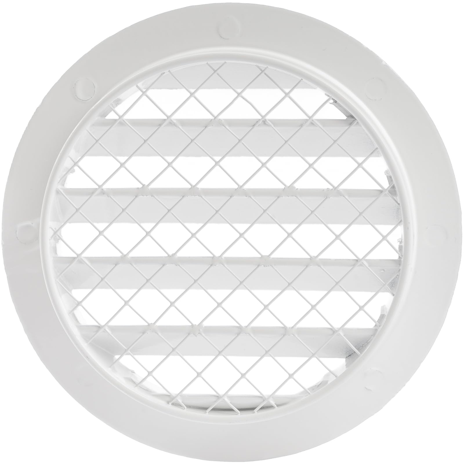 4 Inch / 100 mm White Vent Cover – Aluminum – Industrial Round Air Vent ...