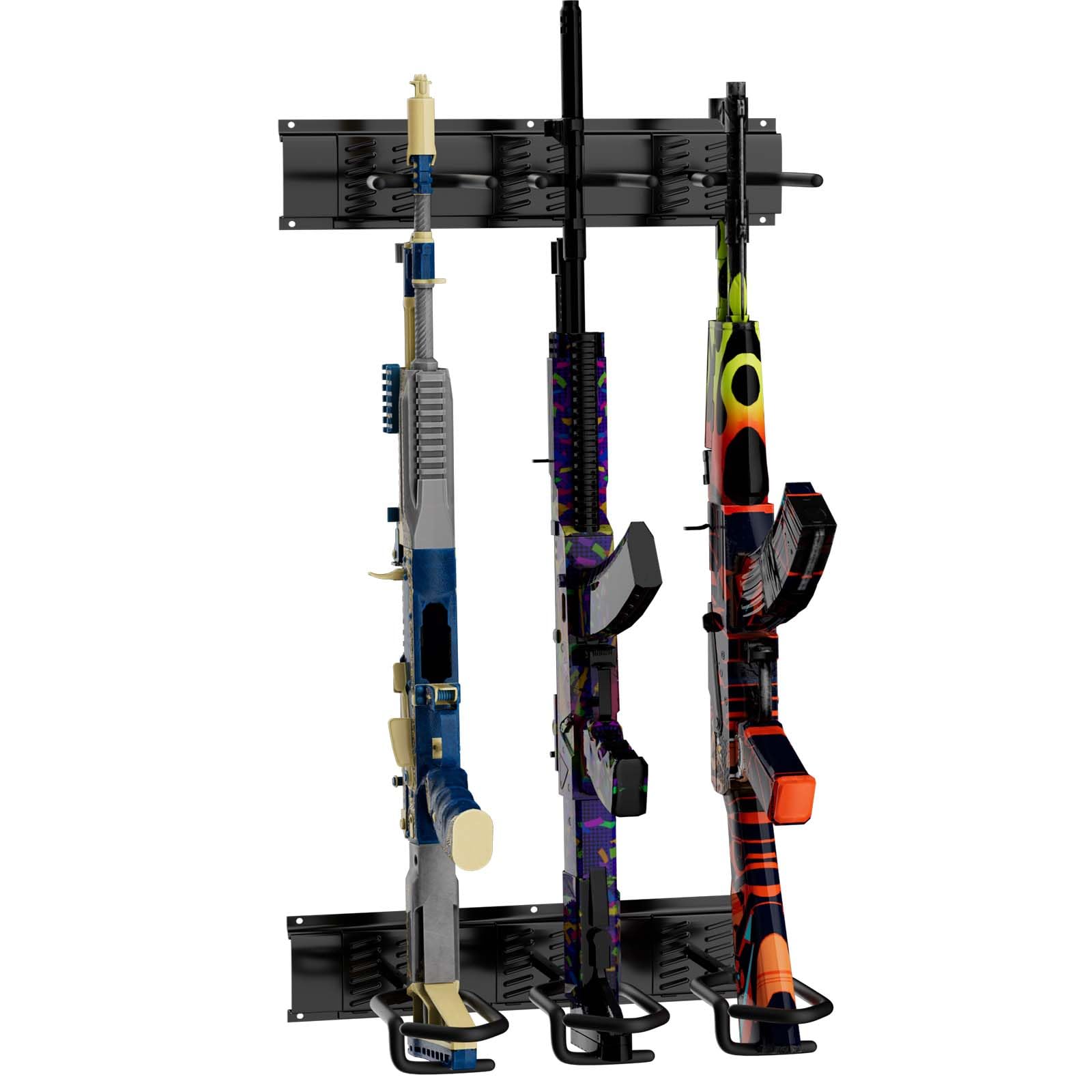 Rack,Adjustable Indoor Guns Wall Mount,3,6 or 12 Slot Heavy Duty Steel ...