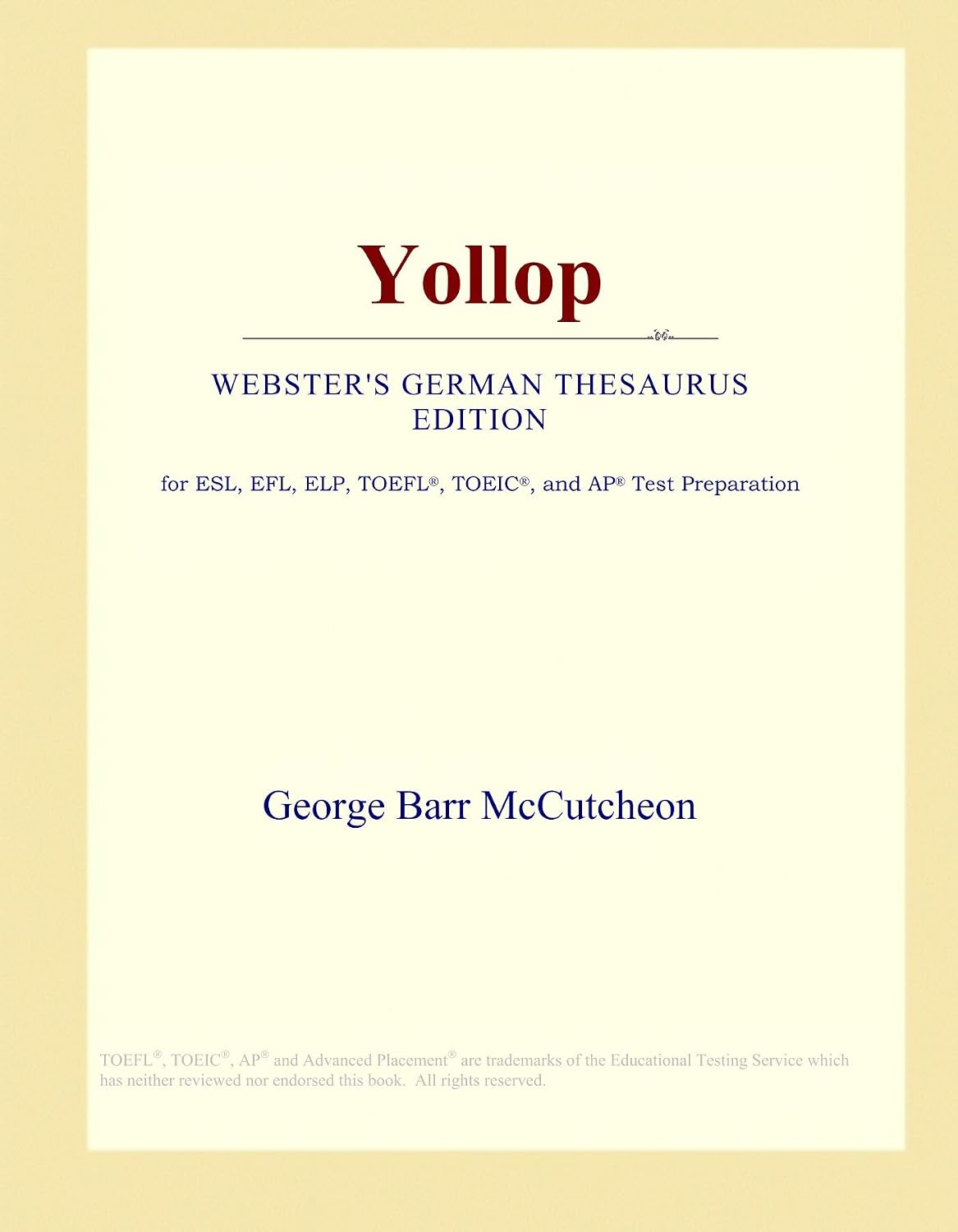 Yollop (Webster's German Thesaurus Edition): International, Icon Group ...