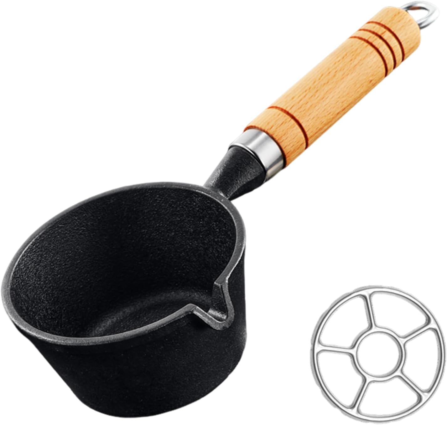 Amazon.com: HMWOKPOT Mini Cast Iron Butter Warmer Pot - 8 oz, Black ...