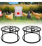 Amazon.com : 4Pcs Chicken Waterer Feeder Stand Metal Stand Rack with 4 ...