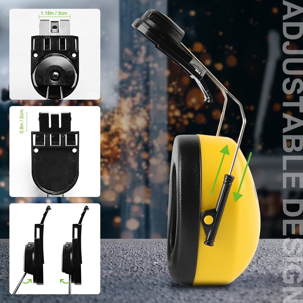 Snapklik.com : Hard Hat Mounted Ear Muffs Helmet Attachable Hearing ...