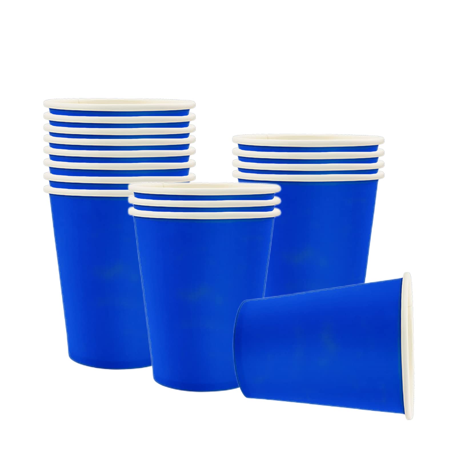 YAAVAAW 16P Blue Party Paper Cups,King Coronation Paper Cups,9oz Paper ...