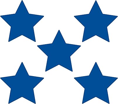 Amazon.com: LiteMark Removable Matte Finish Blue 8.5 Inch Star Decal ...
