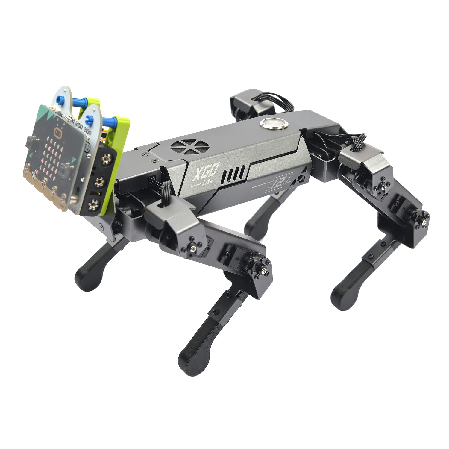 Buy EF ELECFREAKS Microbit Robotic Dog Xgo Kit, 12 Movable Joint DIY Programmable Full Metal ...