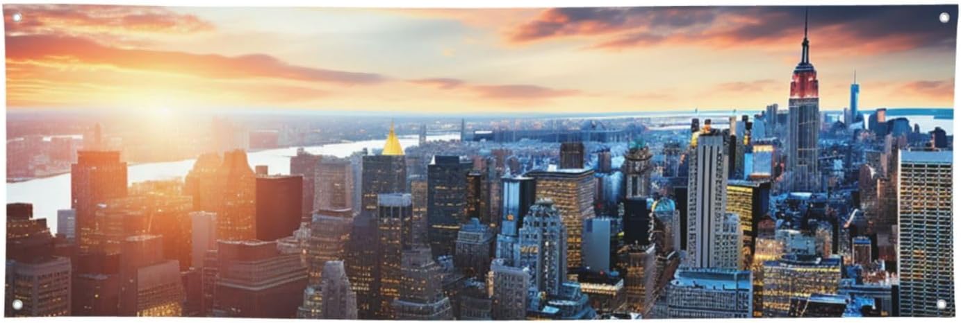 Amazon.com: New York City Skyline Banner Party Decor Backdrop Banner ...