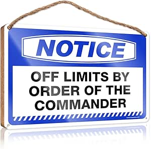 Amazon.com: Kitchen Funny Sign Notice Off Limits by Order of The ...