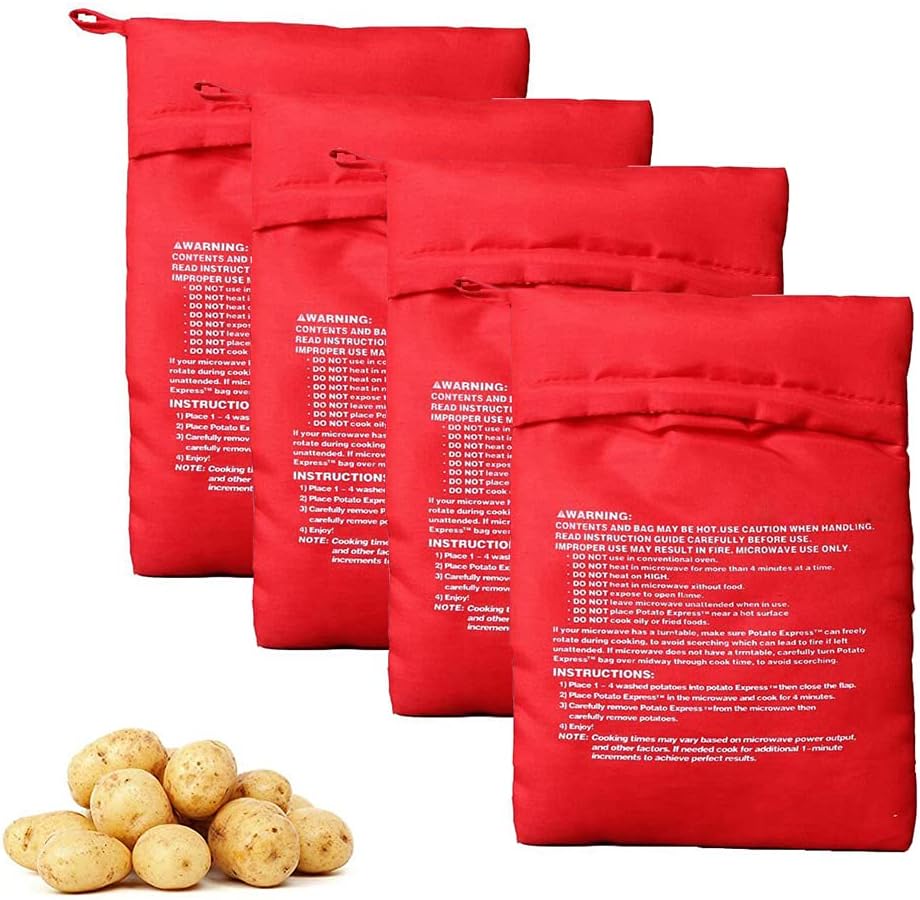 Amazon.com: Microwave Potato Bag 2 Pack Baked Potato Express Microwave ...