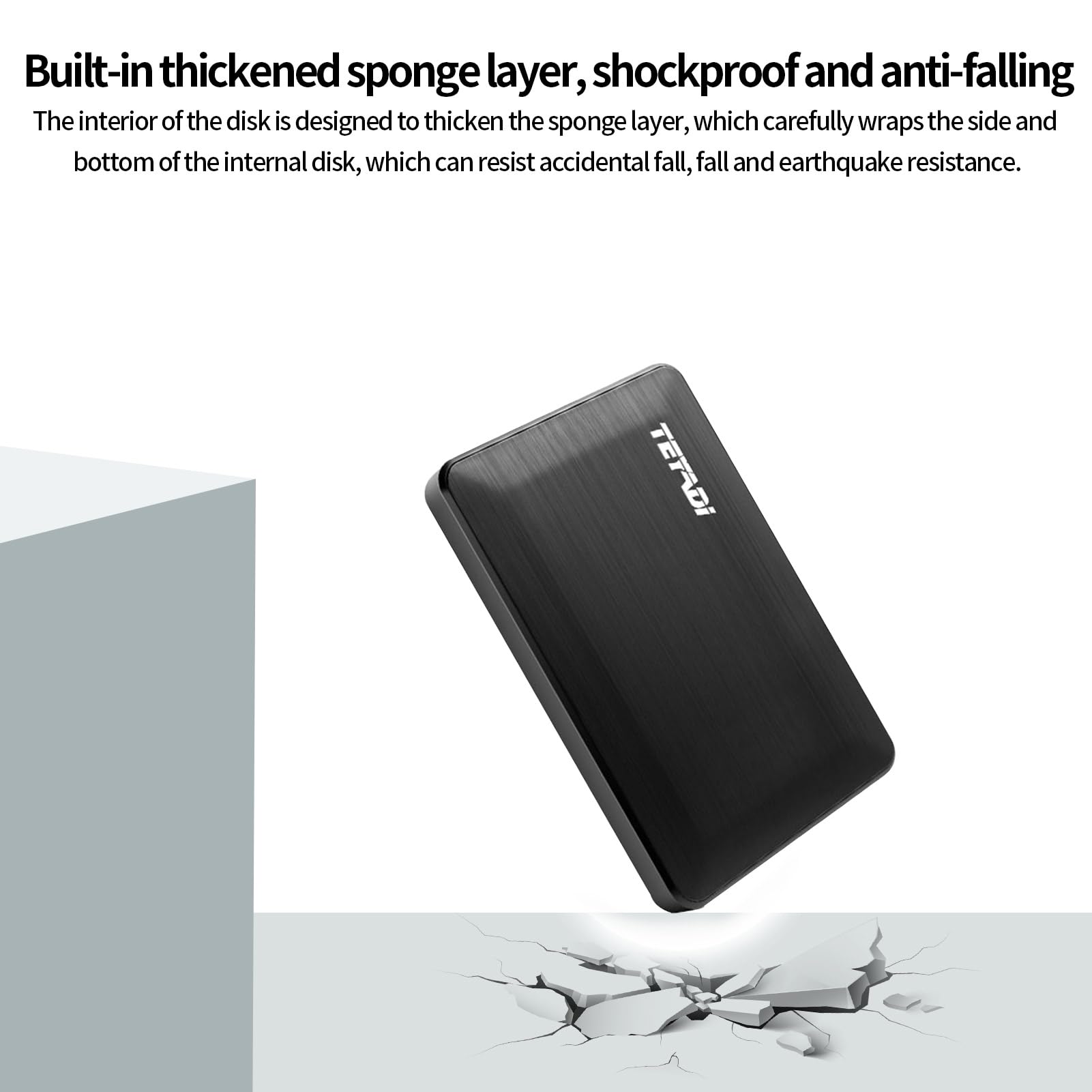 Snapklik.com : TEYADI Portable Hard Drive Secure Encrypted USB 3.0 Hi ...