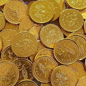 50 Milk Chocolate Coins │ Gold Foil Wrapped Chocolate Coins │ Chocolate ...