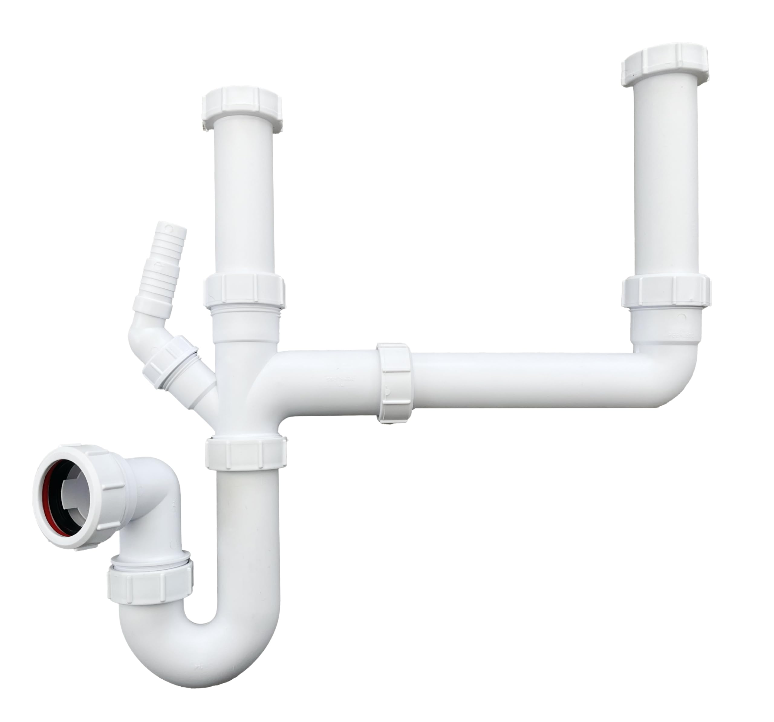 Buy Universal Double Sink Waste Kit and Half Trap Kit - Multi-Fit 1.1/2 ...