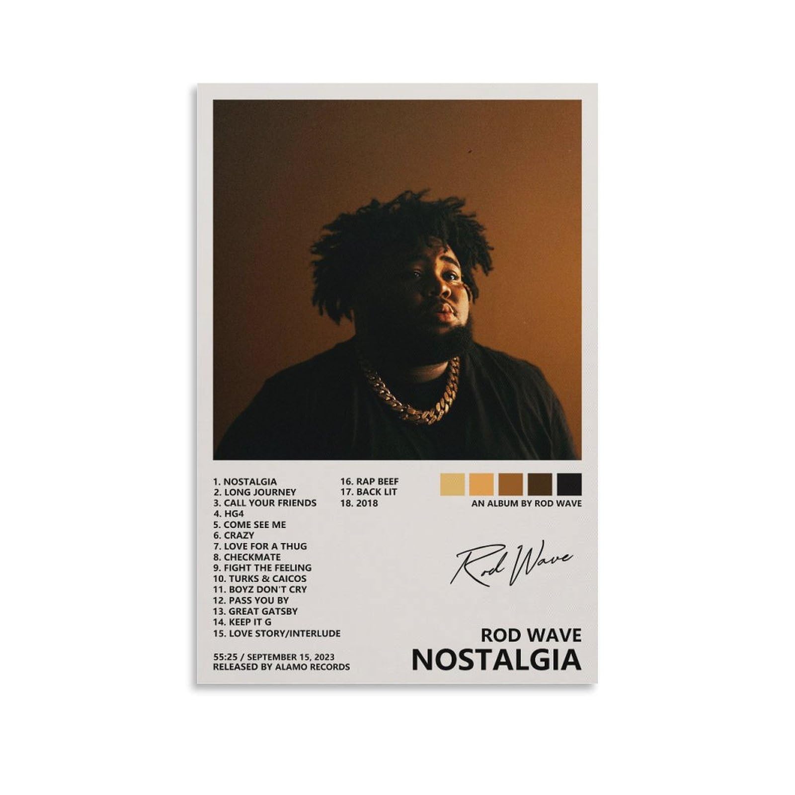 Amazon.com: Kvsyaw Rod Wave Poster Nostalgia Poster Music Albums Home ...