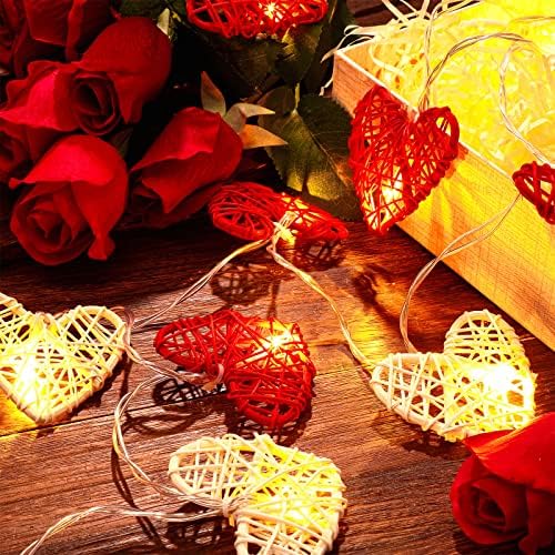 Amazon.com: Giga Gud 20 Bulbs 9 ft Red Heart Shape Light Valentine's ...
