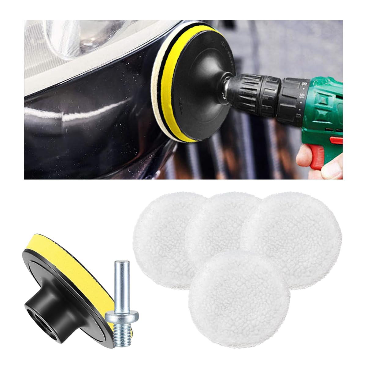 Amazon.com: 6PCS 6 Inch Wool Polishing Buffing Pad - Soft Wool Car ...