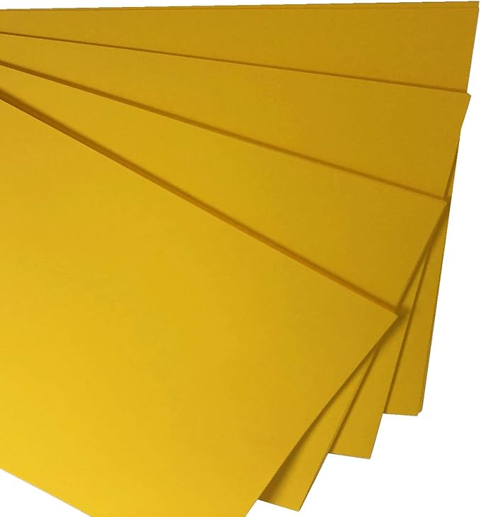 A4 Golden Yellow Card Paper Printer - 160gsm 40 Sheets - Coloured Craft ...