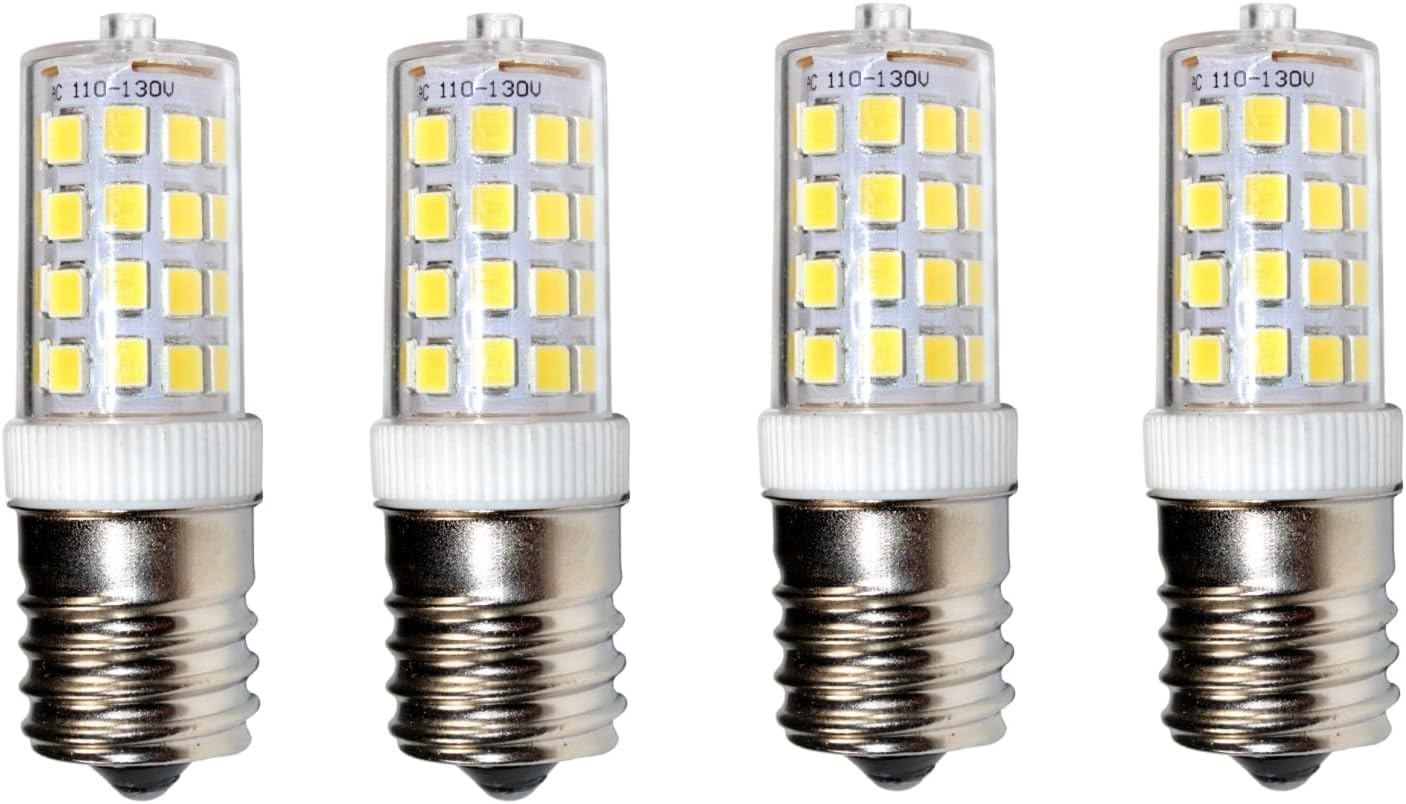 HQRP 4-Pack 110V E17 Dimmable LED Light Bulb Cool White Compatible with ...