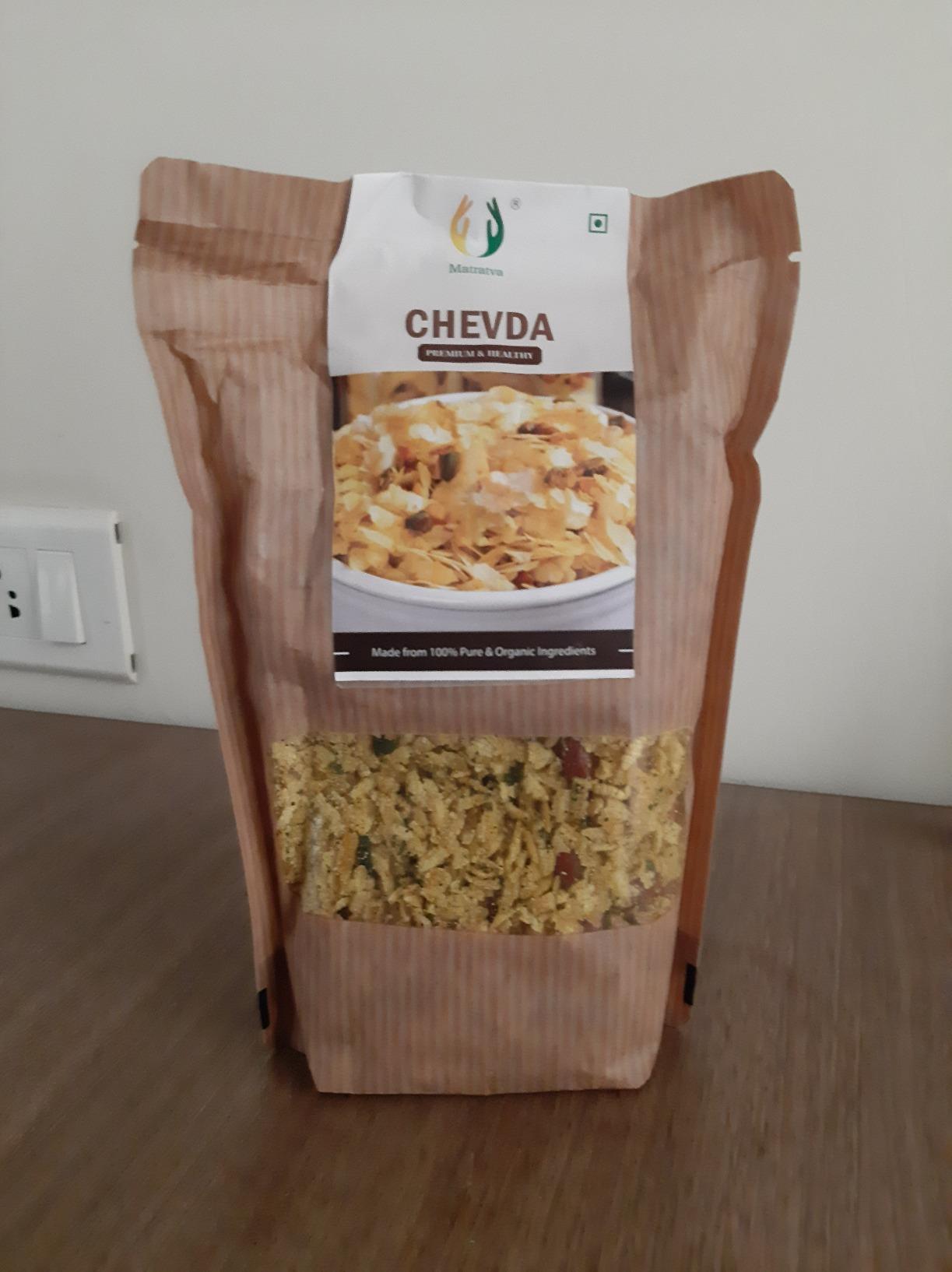 Matratva Organic Chivda Namkeen - 250 gm | Chiwda | Chevda | Organic ...