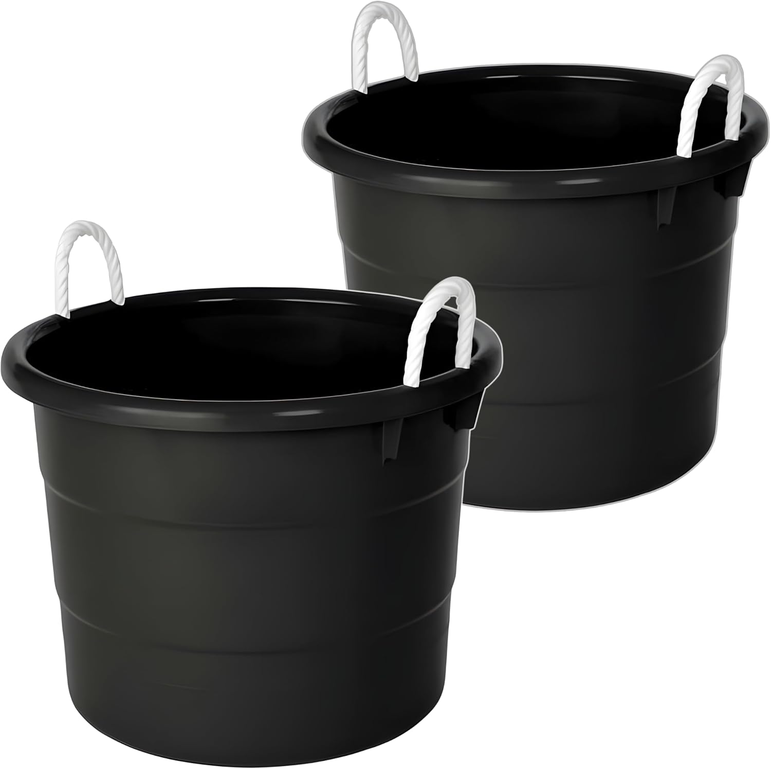 Amazon.com: (2 Pack) - 18 Gallon Round Storage Tub with Rope Handles ...