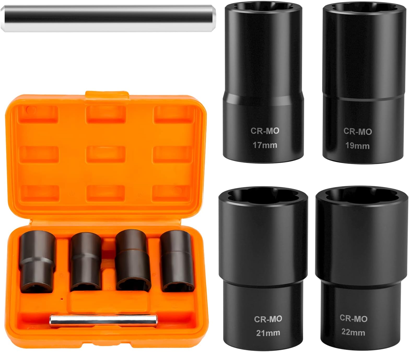 Dynofit 5-Piece Twist Socket Set 1/2" Drive Impact Extractor Tool for ...