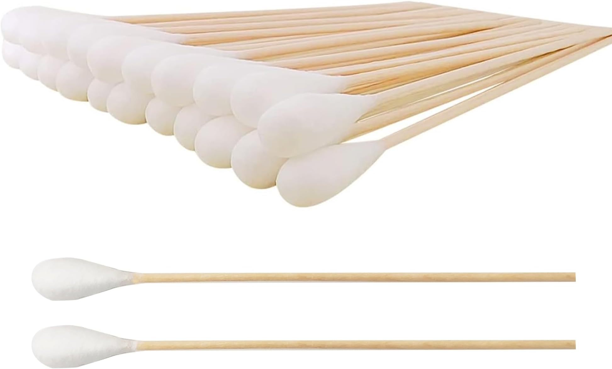 Amazon.com : Oversized Swabs [Pack of 100] Extra-long 8" Cotton Tipped ...