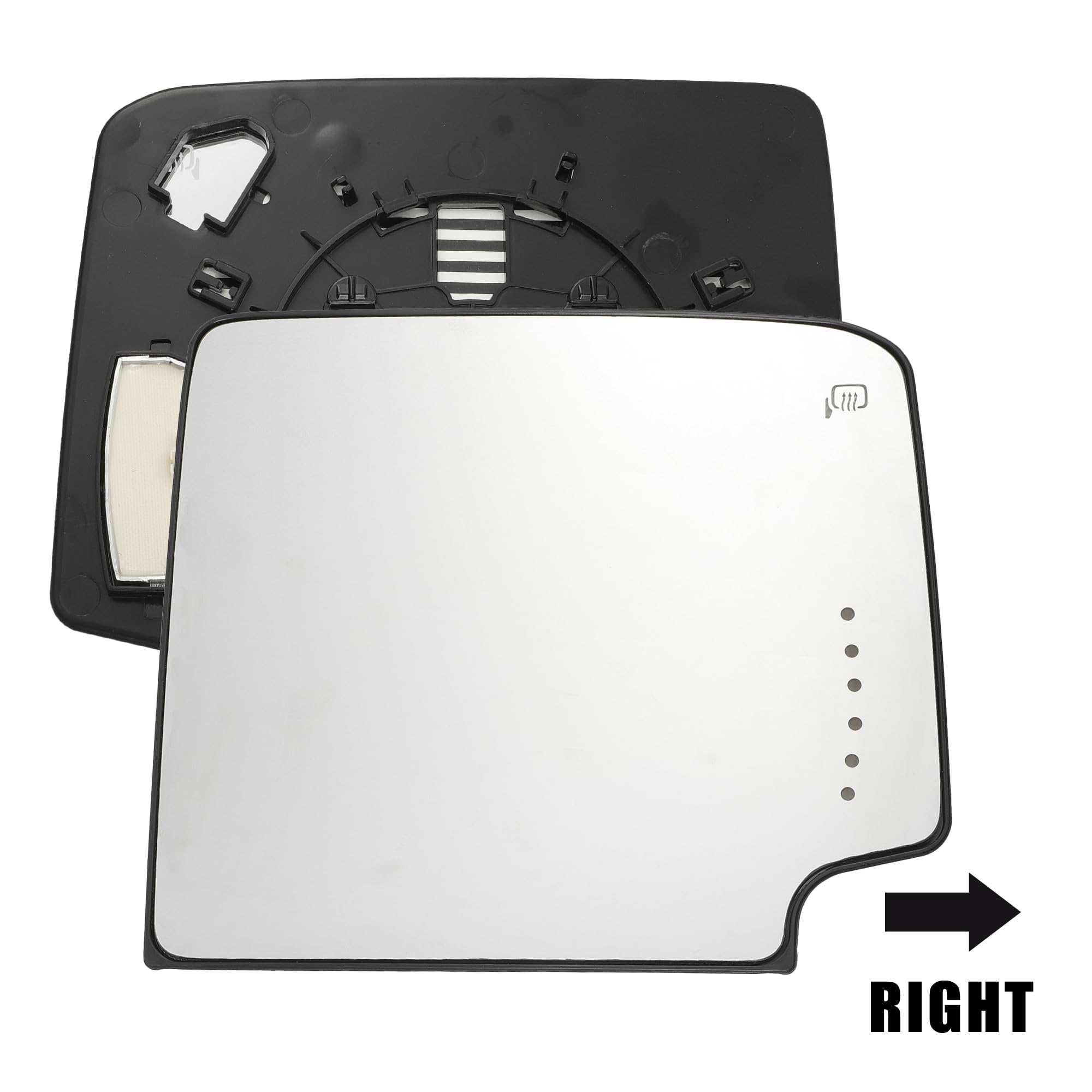 X AUTOHAUX Car Passenger Side Rearview Mirror Glass Right Upper Heated ...